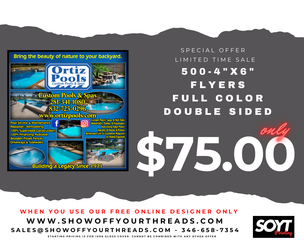 Service Package Flyers | Subscription Promo Prints – 250 Min