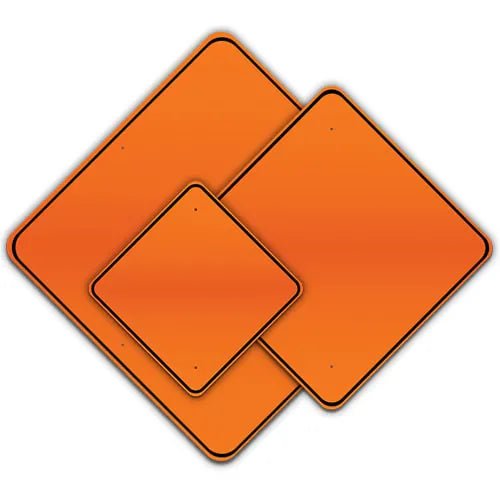Custom Reflective Diamond Aluminum Signs – AEGP Orange Borders Durable